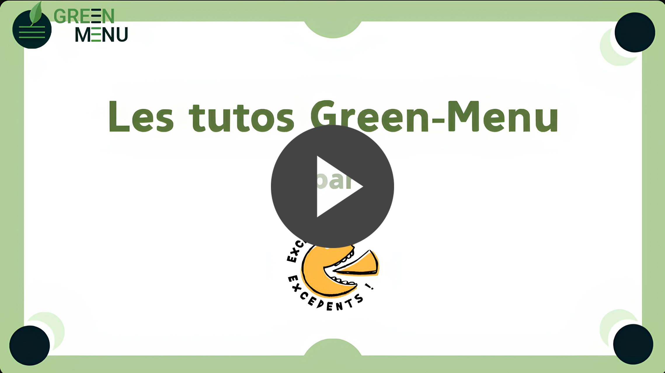 Aide à l'utilisation de Green menu
